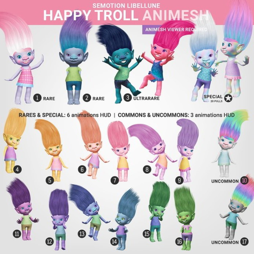 Second Life Marketplace - SEmotion Libellune Happy Troll Animesh #9