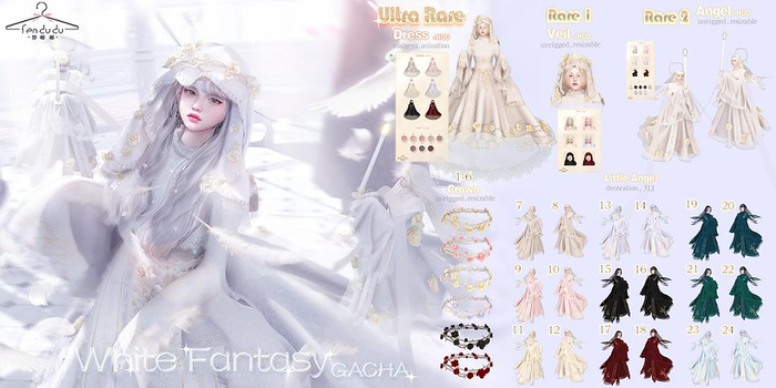 Second Life Marketplace - #6 FenDuDu_White Fantasy Gacha
