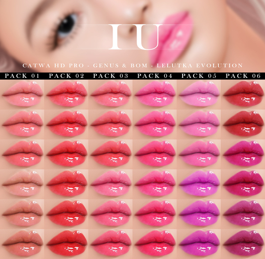 Second Life Marketplace - VELOUR: IU HD Lips - Pack 03 (Lelutka Evolution)