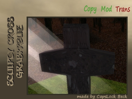 Second Life Marketplace - Dark sculpted cross