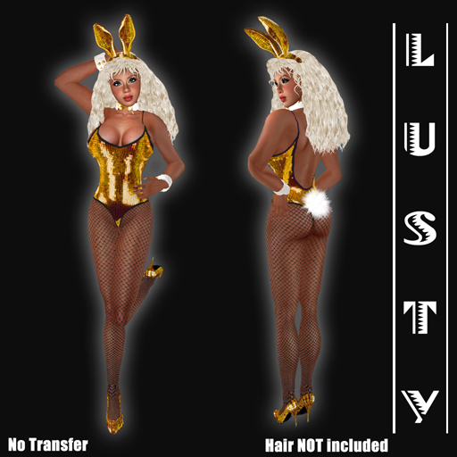 Second Life Marketplace Sexy Sequin Bunny Gold