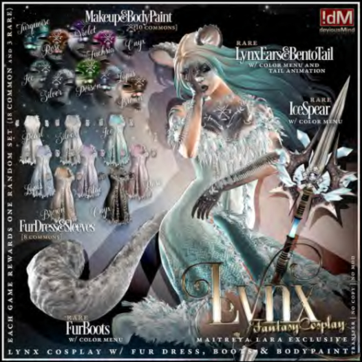 Second Life Marketplace - !dM Lynx **ONYX** BodyPaint (BOX #13)