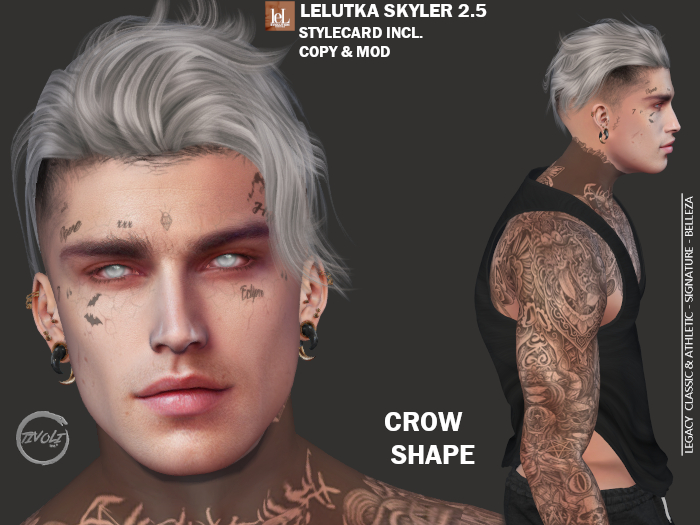 Second Life Marketplace - -Tivoli inc - Lelutka skyler shape Crow [BOM ...
