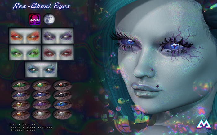 Second Life Marketplace - BLAXIUM -Sea Ghoul Eyes (Eyes+Tattoo, Omega ...