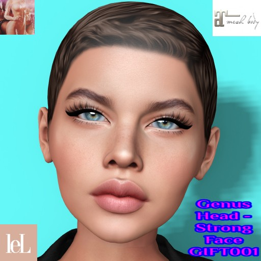 Second Life Marketplace - Shape Genus Head - Strong Face GIFT001 ...