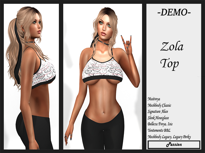 Second Life Marketplace - DEMO-Passion-Zola-Top