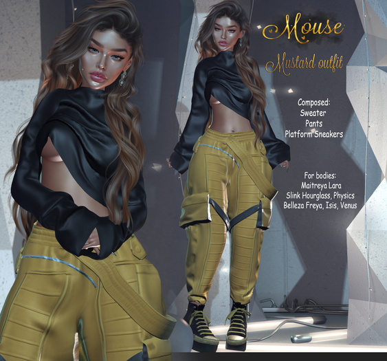 Second Life Marketplace - Mouse * Mustard outfit