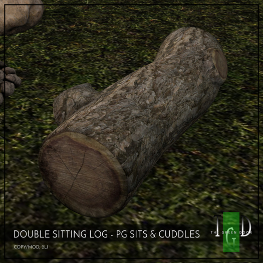 Second Life Marketplace - ~The Green Door~ Double Sitting Log - PG Sit ...