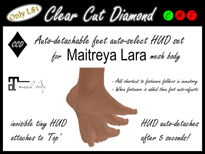 Second Life Marketplace - Maitreya auto-detachable feet auto-select HUD ...