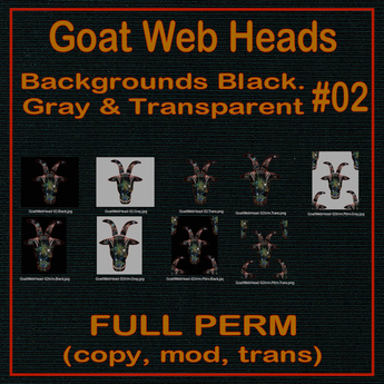Second Life Marketplace - FP, Billy Goat Web Head 02 Set 1