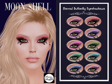 Second Life Marketplace - Moon Shell Eternal Butterfly Eyeshadows BOM ...
