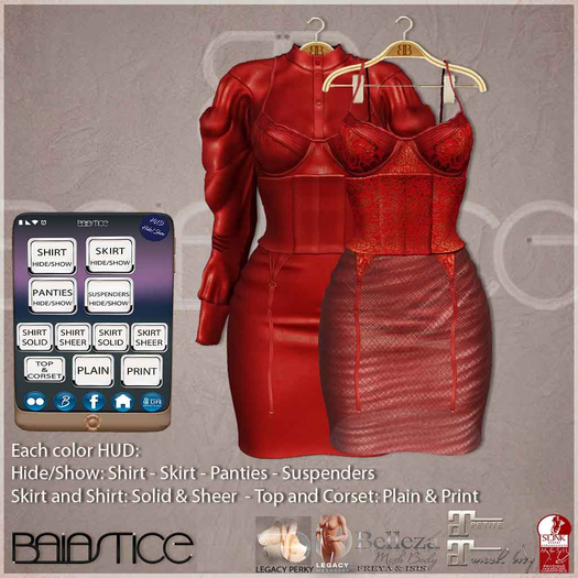 Second Life Marketplace - Baiastice_Noah Dress-Red