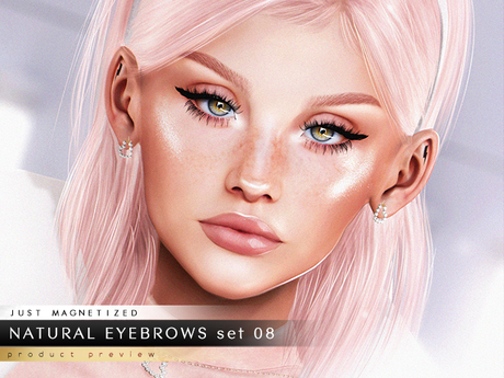 Second Life Marketplace - Just Magnetized - Natural Eyebrows set 08 for OMEGA