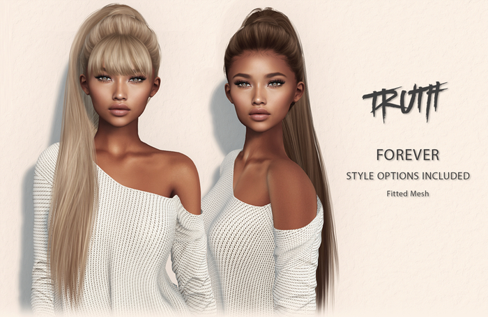 Second Life Marketplace - TRUTH Forever Hair - Grayscale