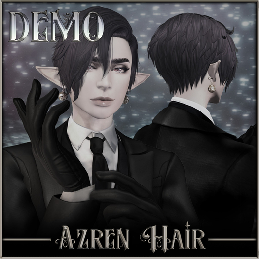 Second Life Marketplace - Raven Bell - Azren Hair [DEMO]