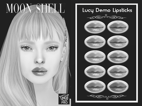 Second Life Marketplace - Moon Shell Demo Lucy Summer Lipsticks Applier ...