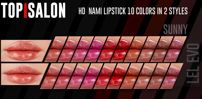 Second Life Marketplace - TOP1SALON - HD NAMI LIPSTICK (Lelutka ...