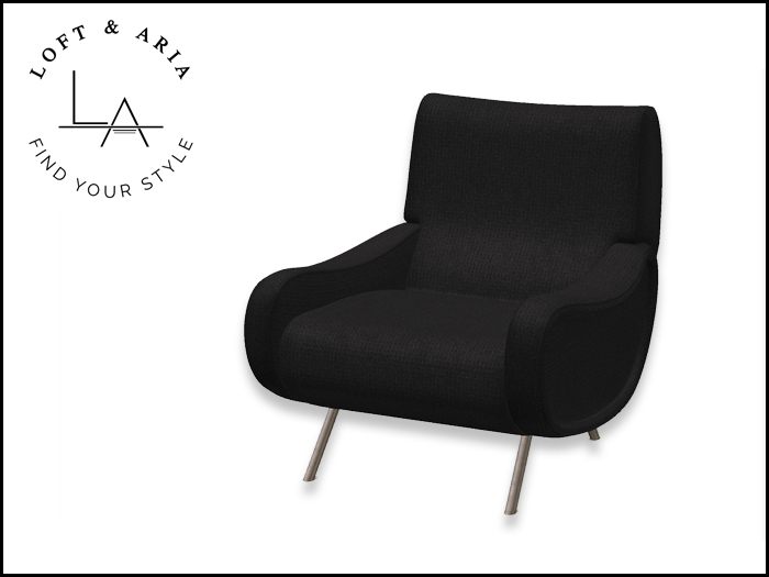 Second Life Marketplace - The Loft - Tennyson Arm Chair Black PG