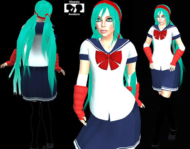 Second Life Marketplace - ANIME SAILOR AVATAR-CLASSIC AVATAR-MESH DRESS ...