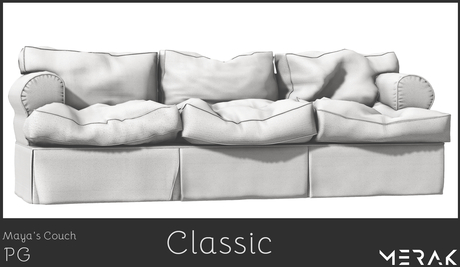 Second Life Marketplace - [Merak] - Maya Sofa (Classic) PG