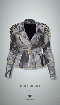 Second Life Marketplace - -Pixicat- Rebel Jacket (TieDyeGrey)