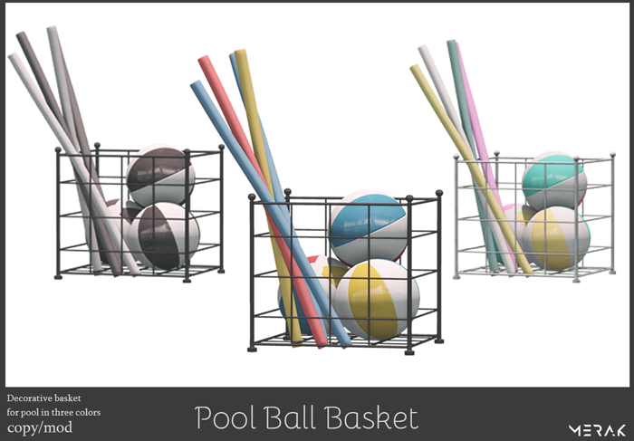Second Life Marketplace - [Merak] - Pool Balls Basket
