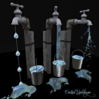 Second Life Marketplace - Artistic Spigot Lamps "Dripping" Water ~Touch ...