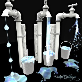 Second Life Marketplace - Artistic Spigot Lamps "Dripping" Water ~Touch ...
