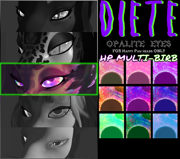 Second Life Marketplace - [d.] opalite eyes - HP Birb