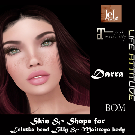 Second Life Marketplace - DEMO-DARRA-BOM SKIN & shape for Lelutka Lilly ...