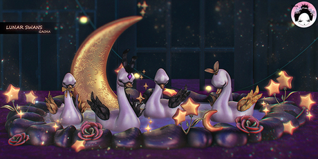 Second Life Marketplace - 1.YOKAI - lunar Swans - Magic Moon Lake - RARE