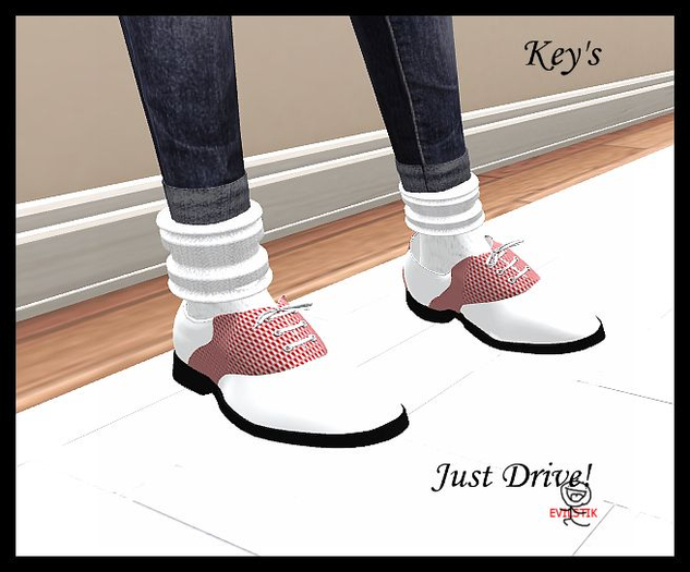 Second Life Marketplace - PROMO Saddle Shoes in Red Print Unrigged with ...