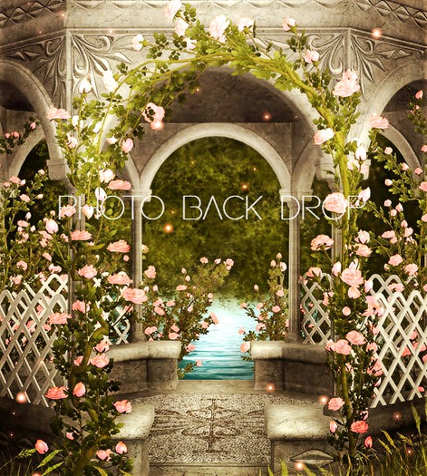 Second Life Marketplace - [AE] Photo Backdrop - Summer Rose Pavilion