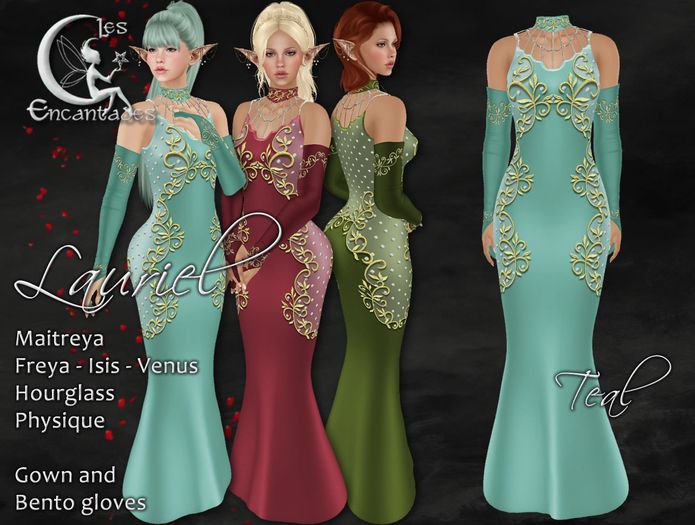 Second Life Marketplace - *LE* Lauriel Teal - Elfic gown
