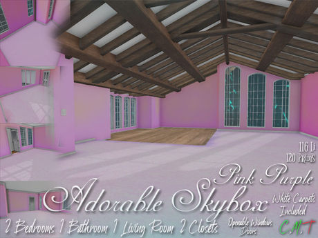 Second Life Marketplace - Strange Merchant Adorable Skybox -Pink Purple-