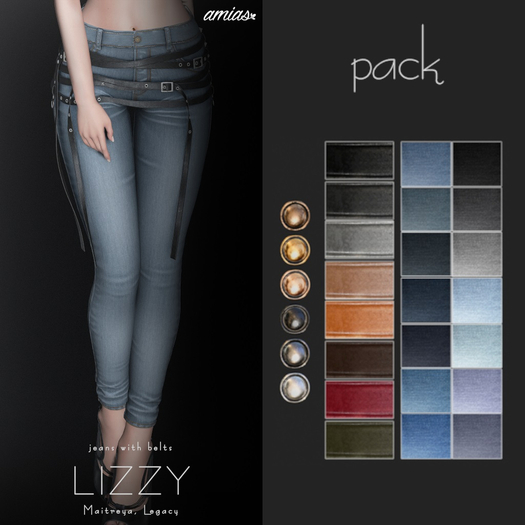 Second Life Marketplace - amias - LIZZY jeans pack
