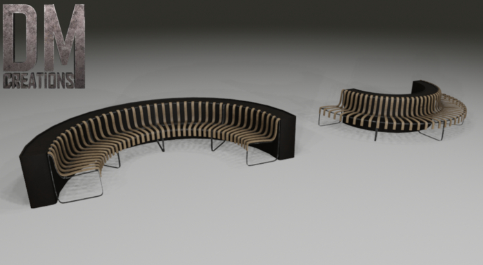 Second Life Marketplace - Circular benches V1_V2 Full Perm Mesh