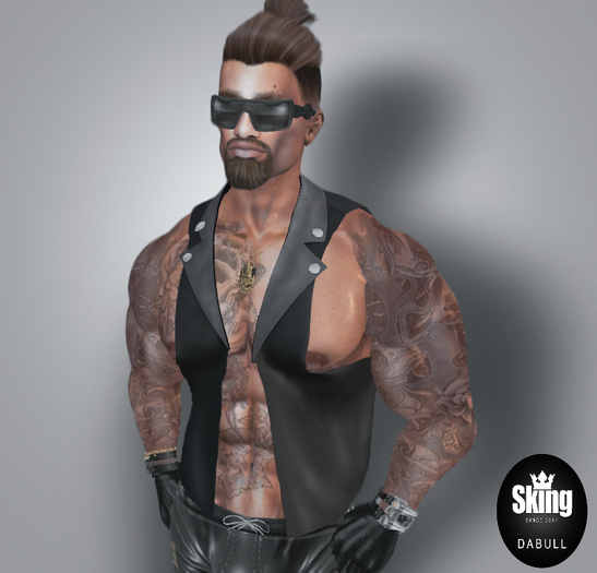 Second Life Marketplace - Brutal Biker Sleeveless Black Demo - Dabull