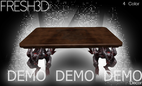 Second Life Marketplace - Fresh3D Demon Tables DEMO