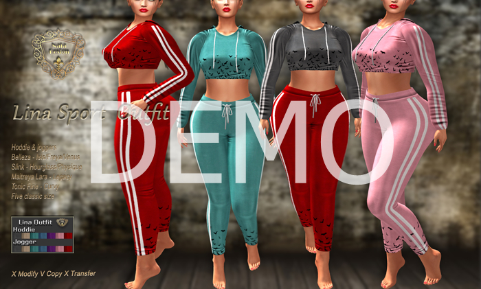 Second Life Marketplace - DEMO - Nala Design - Lina Sport Outfit - Mesh ...