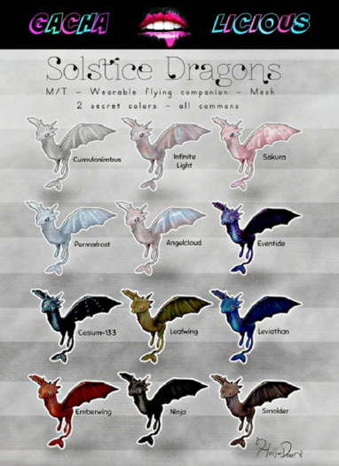 Second Life Marketplace - +Half-Deer+ Solstice Dragon - Cesium-133