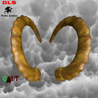 Second Life Marketplace - unisex horns gold shine boxed
