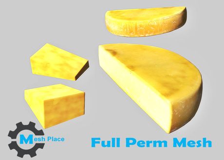 Second Life Marketplace - Mesh Place - Cheese Wedge and Half Cheese ...