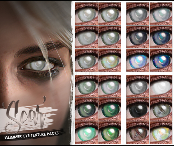 Second Life Marketplace - *Birth* 'Scar' Eye Textures [4Glimmer Eyes ...