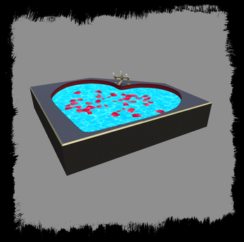 Second Life Marketplace - Aquatica Mesh - AM024596 Heart Shaped Tub