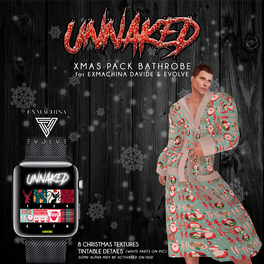 Second Life Marketplace - UNNAKED / BATHROBE / DAVIDE / XMAS PACK
