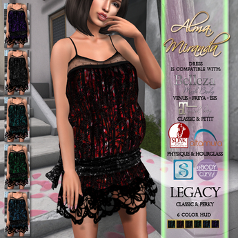 Second Life Marketplace - .: AlmaMiranda :. Vintage Flapper Dress