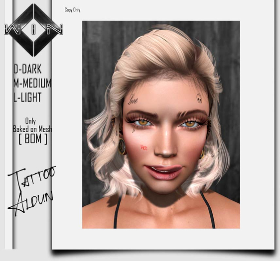 Second Life Marketplace - WIN Tattoo Face Aldun