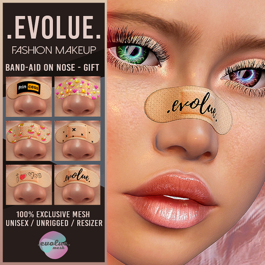 Second Life Marketplace - .evolue. - Band-Aid On Nose - Gift