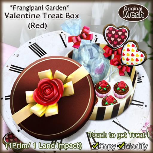 Second Life Marketplace - *FG* Valentine Treat Box (Red Rose)